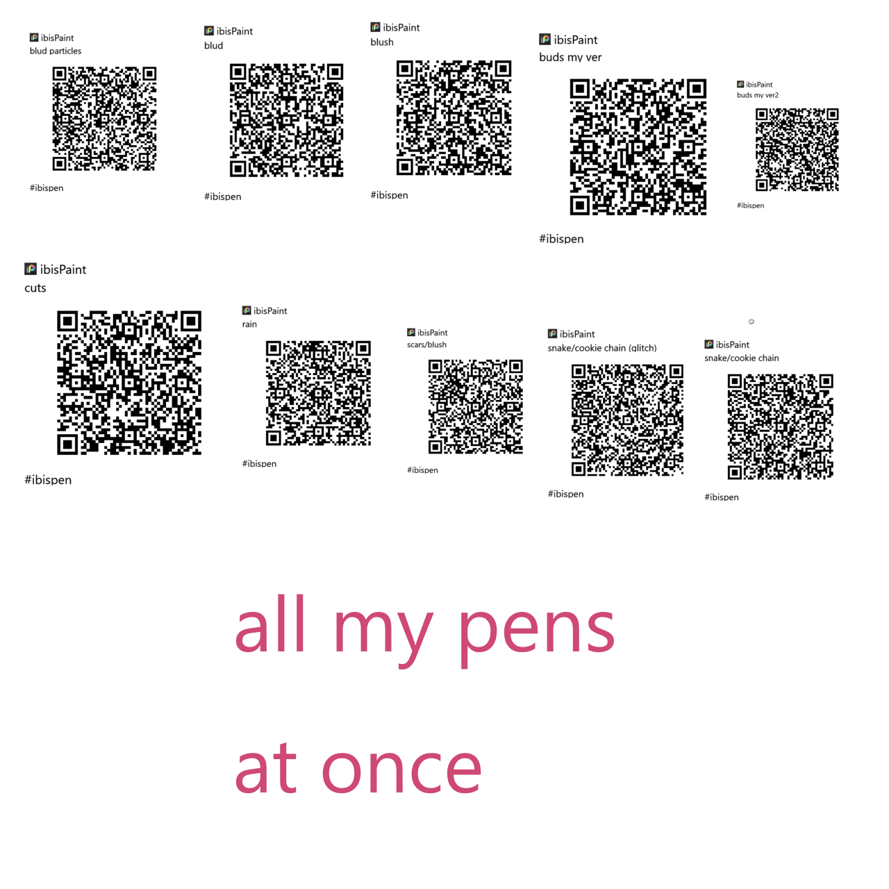 all my brushes at once! - ibisPaint