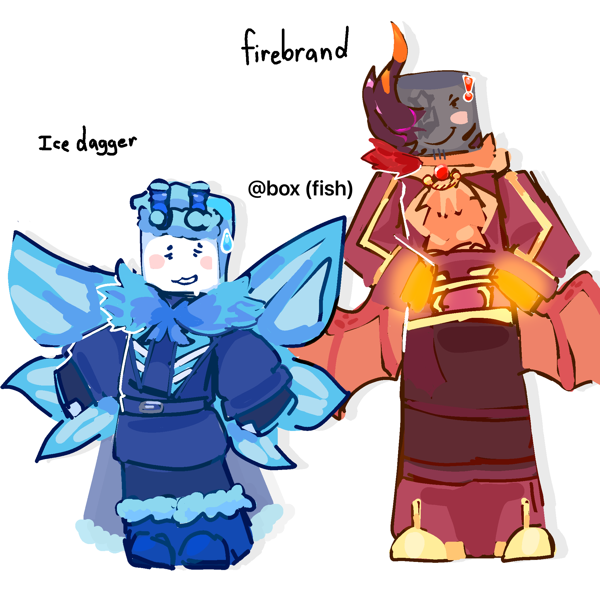 ice dagger and firebrand!! 💥 PHIGHTING! - ibisPaint