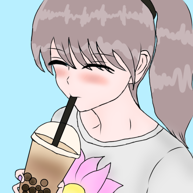 she loves bubble tea so much - ibisPaint