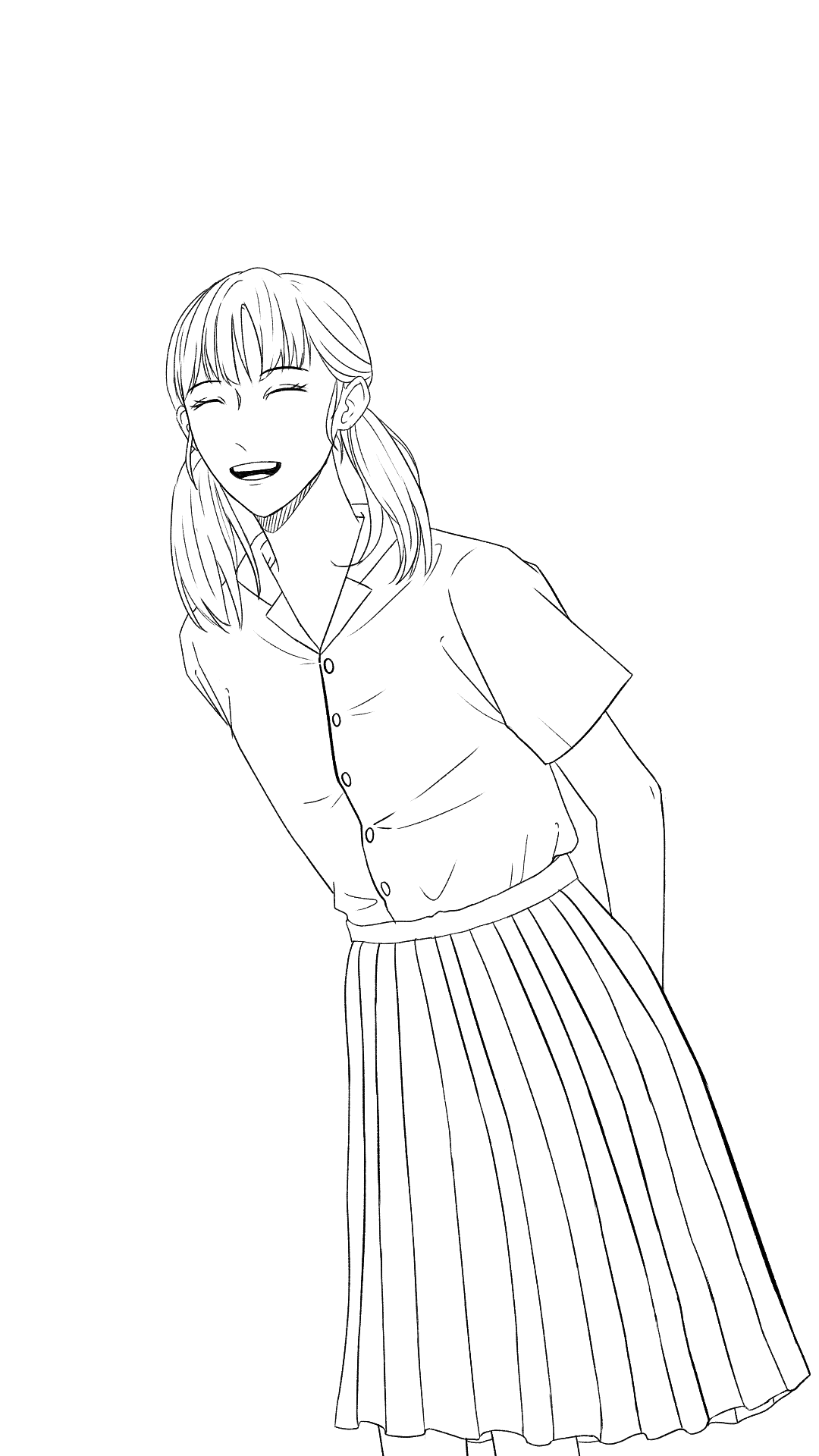 webtoon character (outline) - ibisPaint