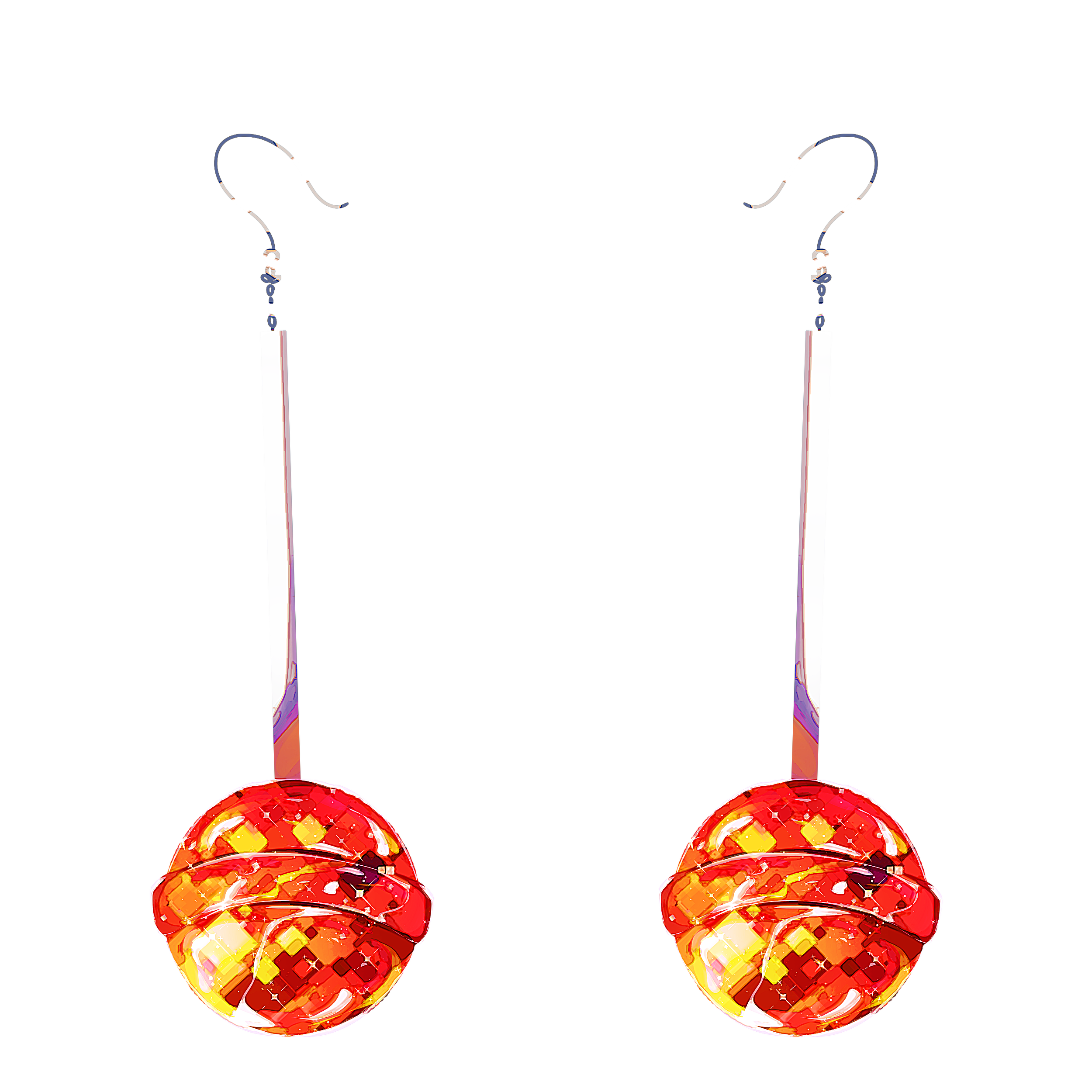 Orange Lollipop earrings - ibisPaint
