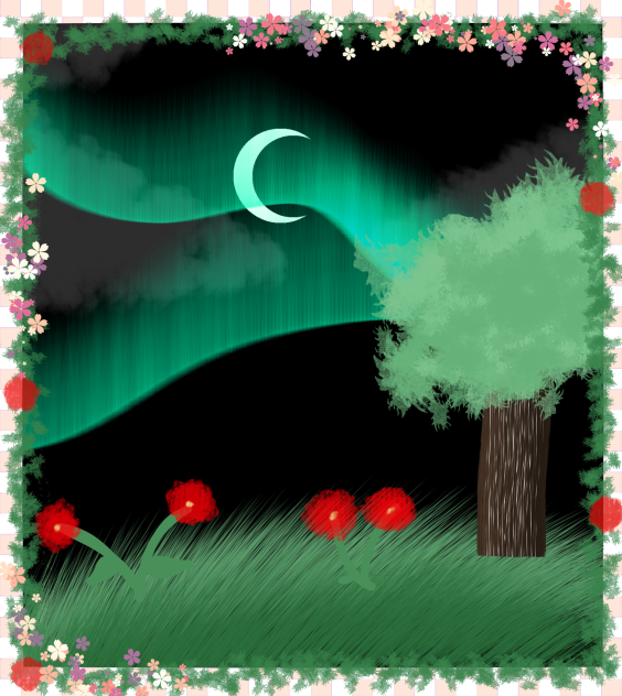 Aurora Borealis landscape^^ - ibisPaint