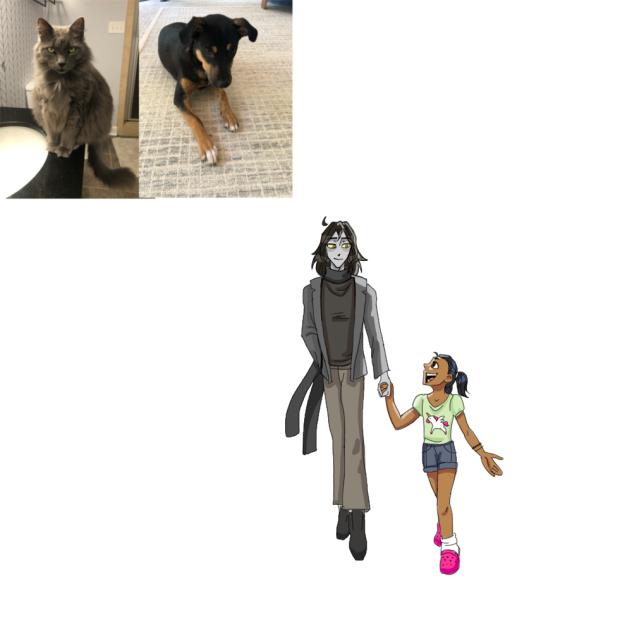 My cat and dog as Humans! - ibisPaint