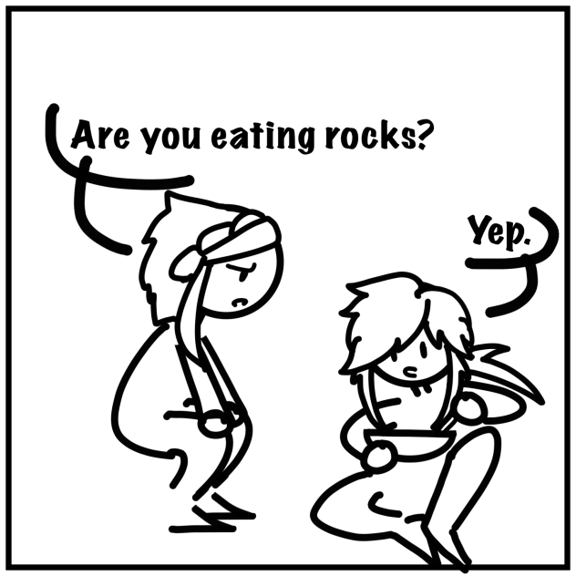 Link eats rocks - ibisPaint