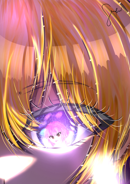 Aqua white lights - ibisPaint