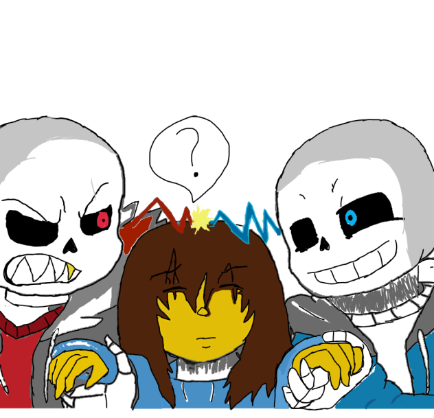 Undertale vs underfell - ibisPaint