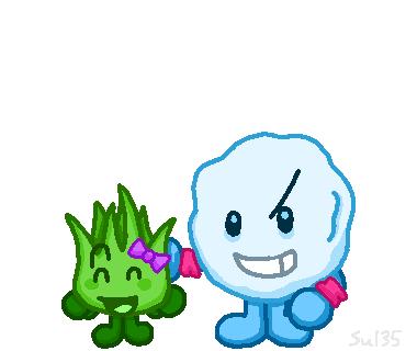 Grassy and Snowball - ibisPaint