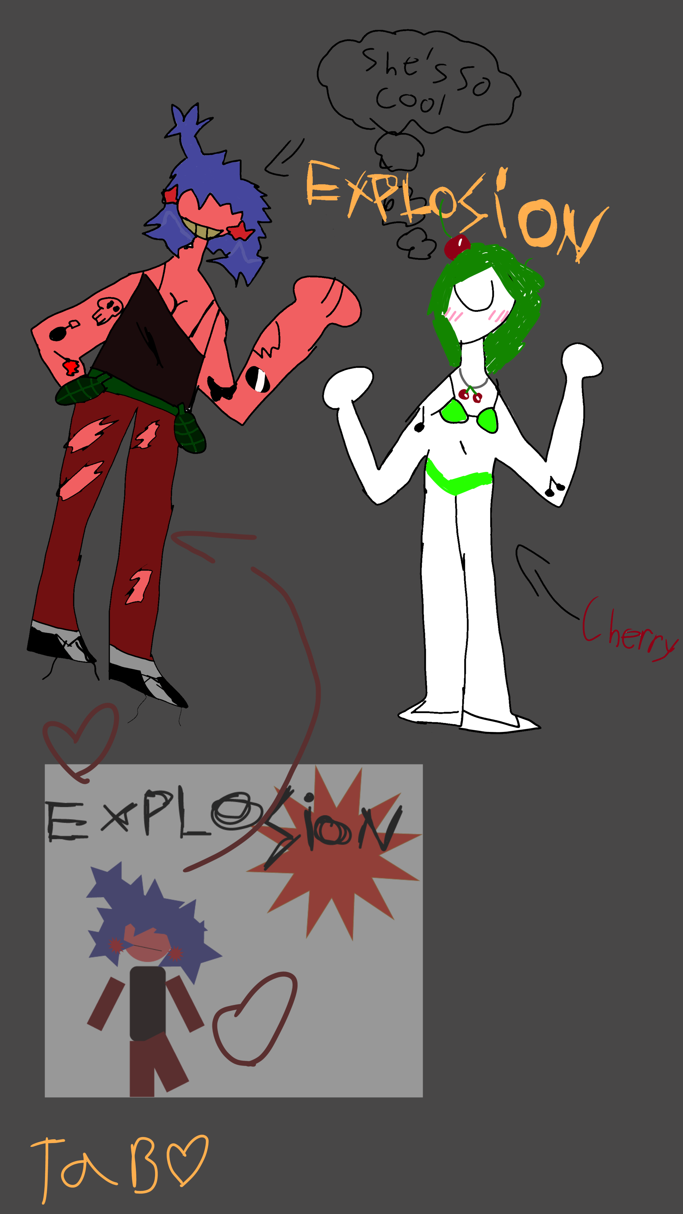Cherry and Explosion - ibisPaint