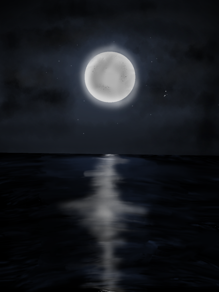 pemandangan malam - ibisPaint