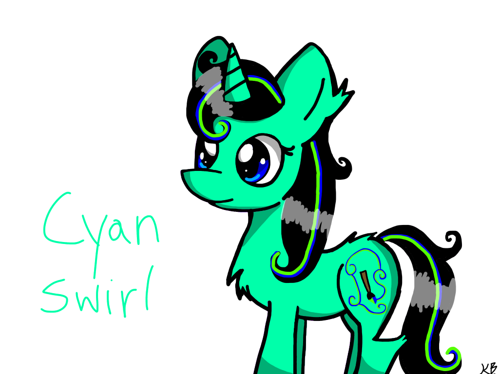 Cyan Swirl ._. - ibisPaint