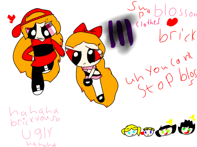 bloss and brick swap clothes - ibisPaint