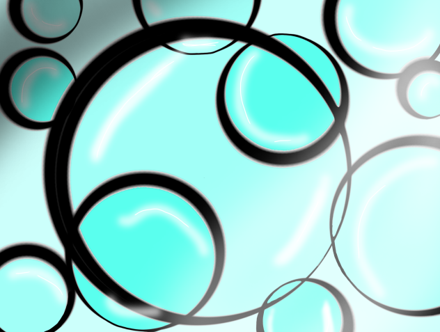 blue bubbles - ibisPaint