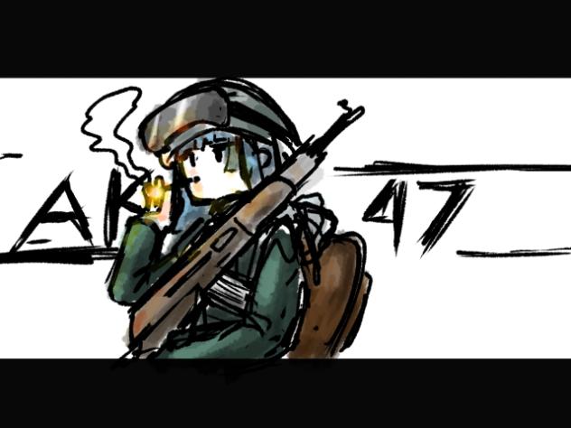 Ak-47 animation (colorless) - ibisPaint
