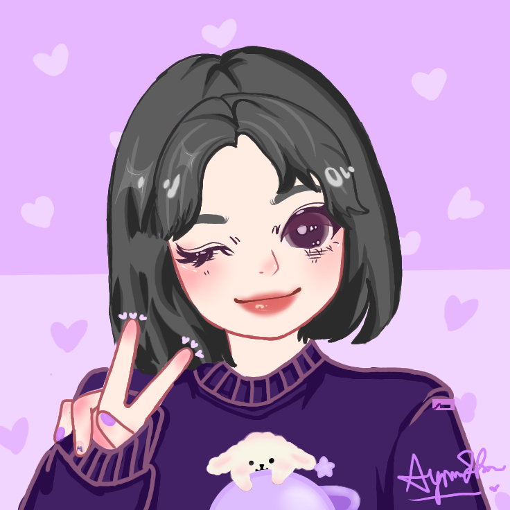 purple cute girl 💜 - ibisPaint