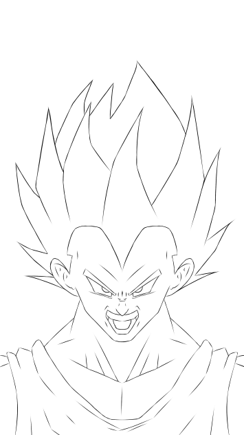 Vegeta Line Art - ibisPaint