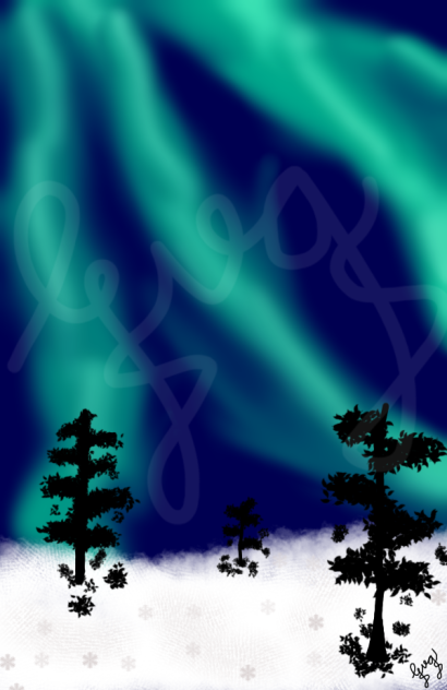 arora borealis _ northern lights - ibisPaint