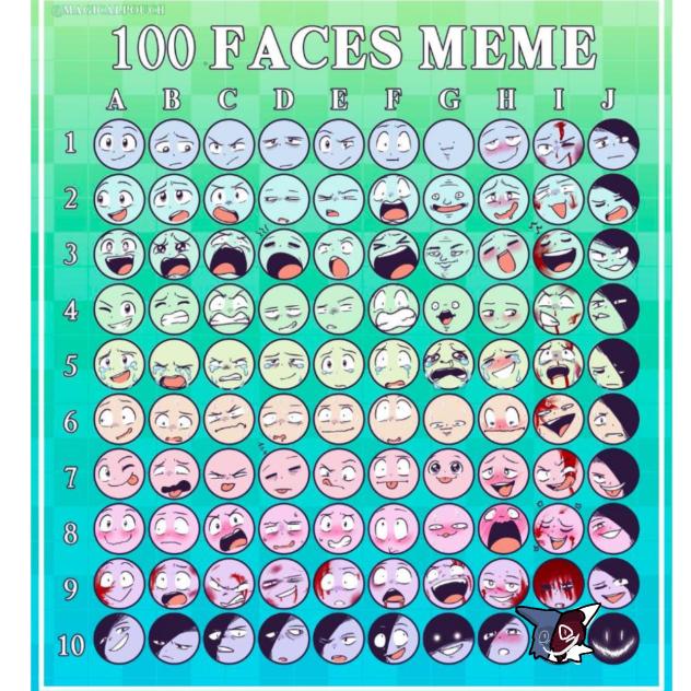 100 faces collab! - ibisPaint