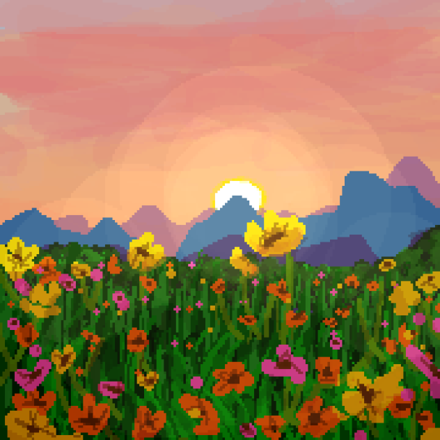 spring scenery pixel - ibisPaint