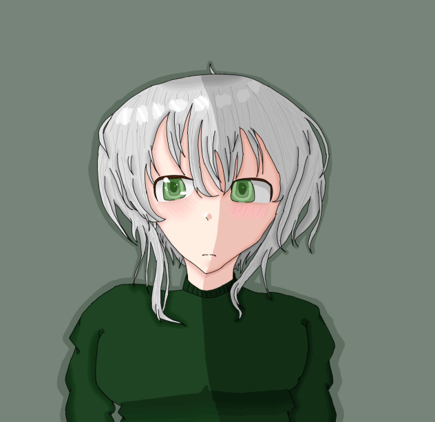 A green and gray sad day - ibisPaint