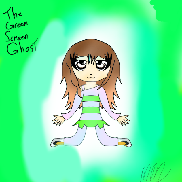 Drawing Myself As A Green Screen Ghost - ibisPaint