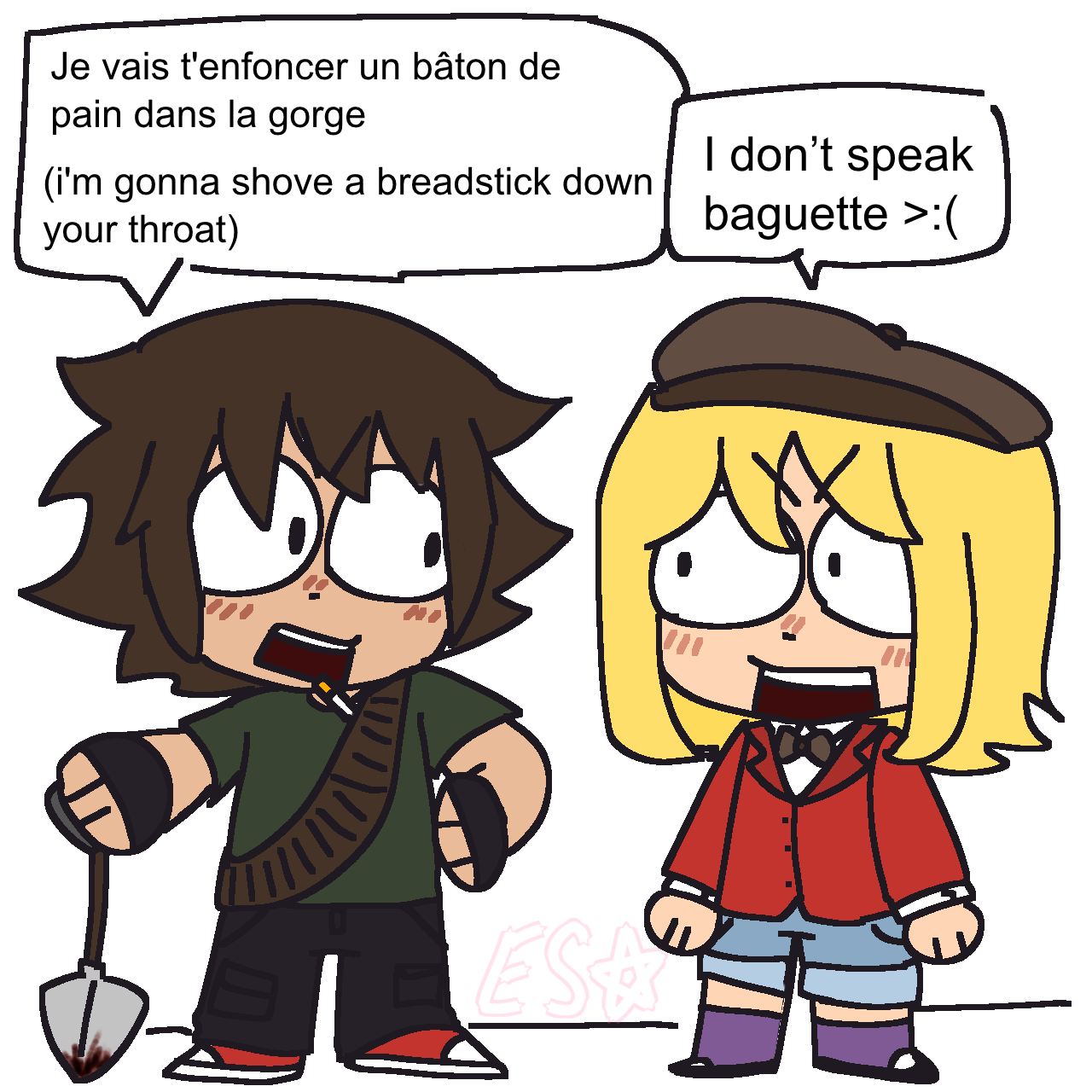 I DONT SPEAK BAGUETTE REDRAW! - ibisPaint