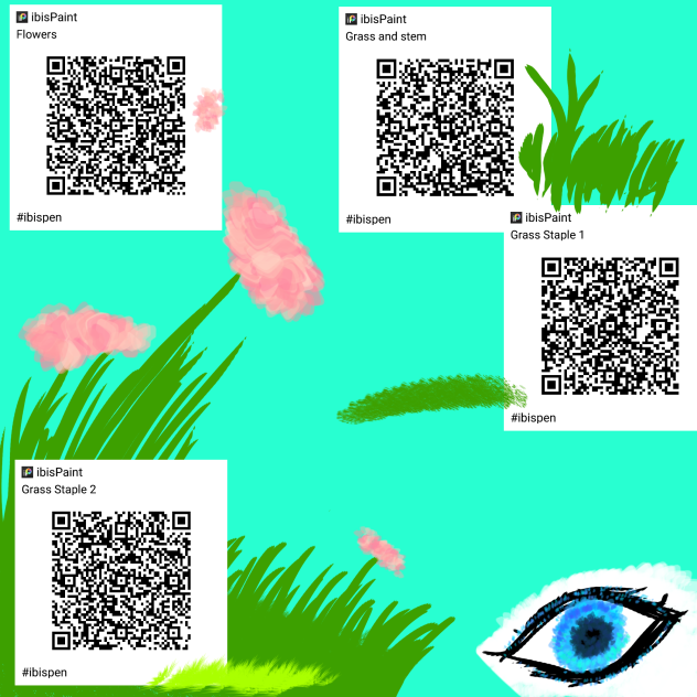 Spring grass and flowers - ibisPaint