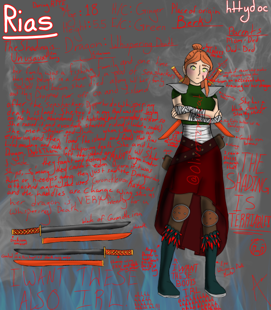 My httyd OC-Rias (finished ref sheet) - ibisPaint