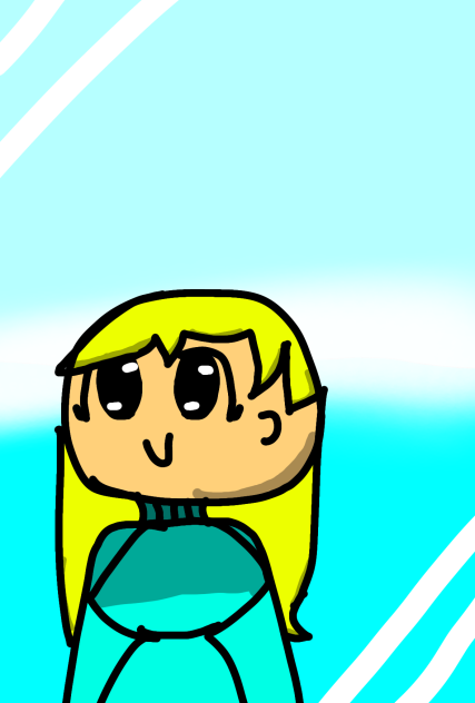 cyan drawing - ibisPaint