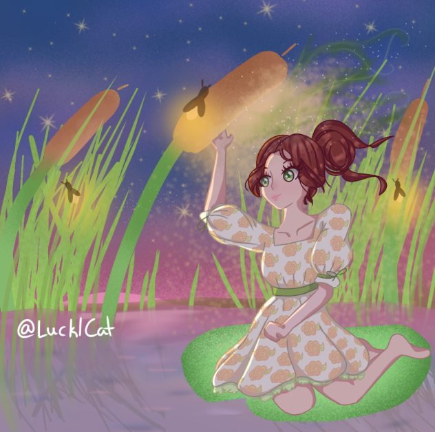 Enchanted Cattails ( Old Drawing) - ibisPaint