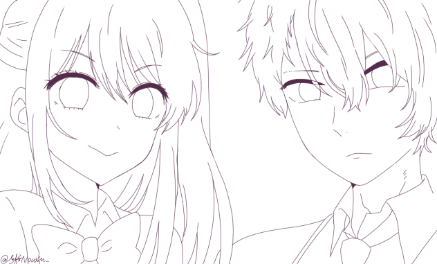 Aqua&Ruby colouring page - ibisPaint