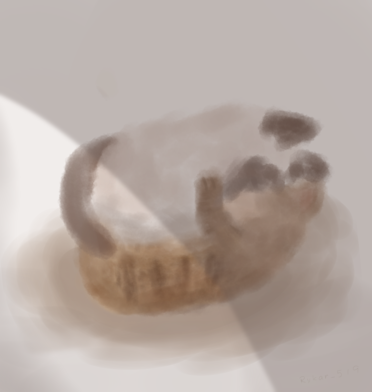 Cats sleeping - ibisPaint