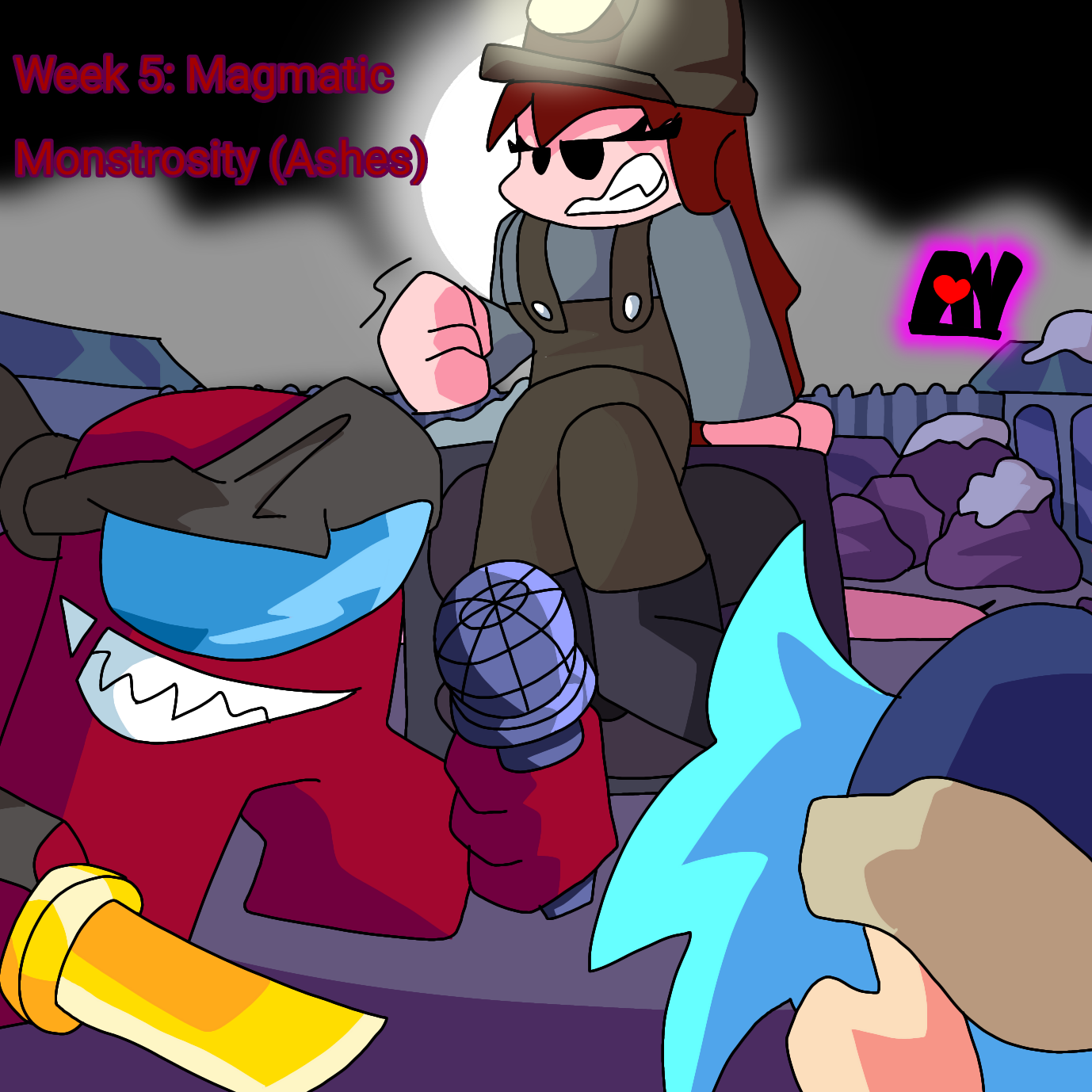 Week 5 Magmatic Monstrosity (Ashes) - ibisPaint