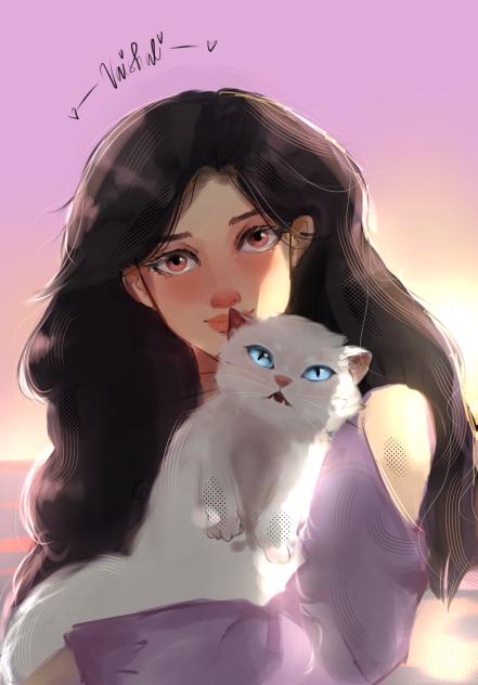 Spending time with cat2 - ibisPaint