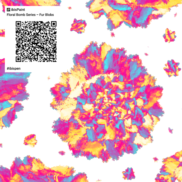 Floral Bomb Series - Fur Blobs - ibisPaint