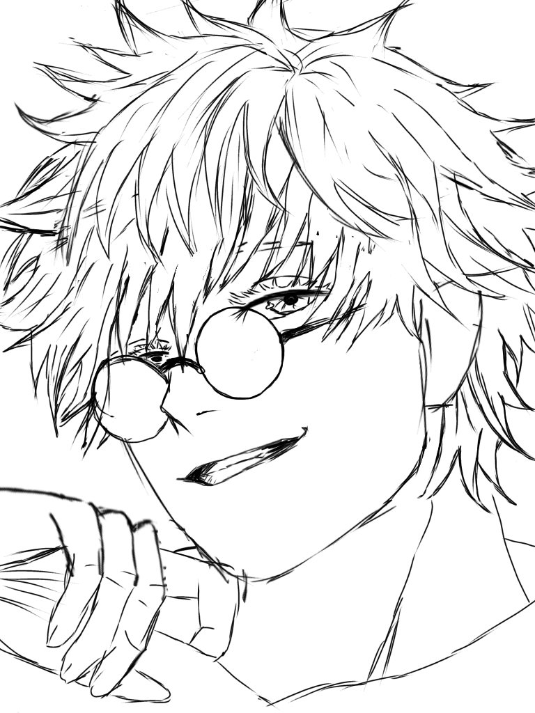 another pathetic Gojo sketch2 - ibisPaint