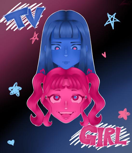 Tv girl trend 💙🩷 - ibisPaint