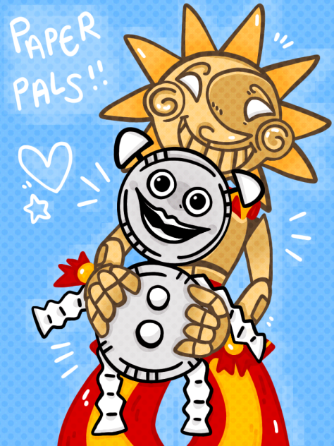 paper pals with sun - ibisPaint