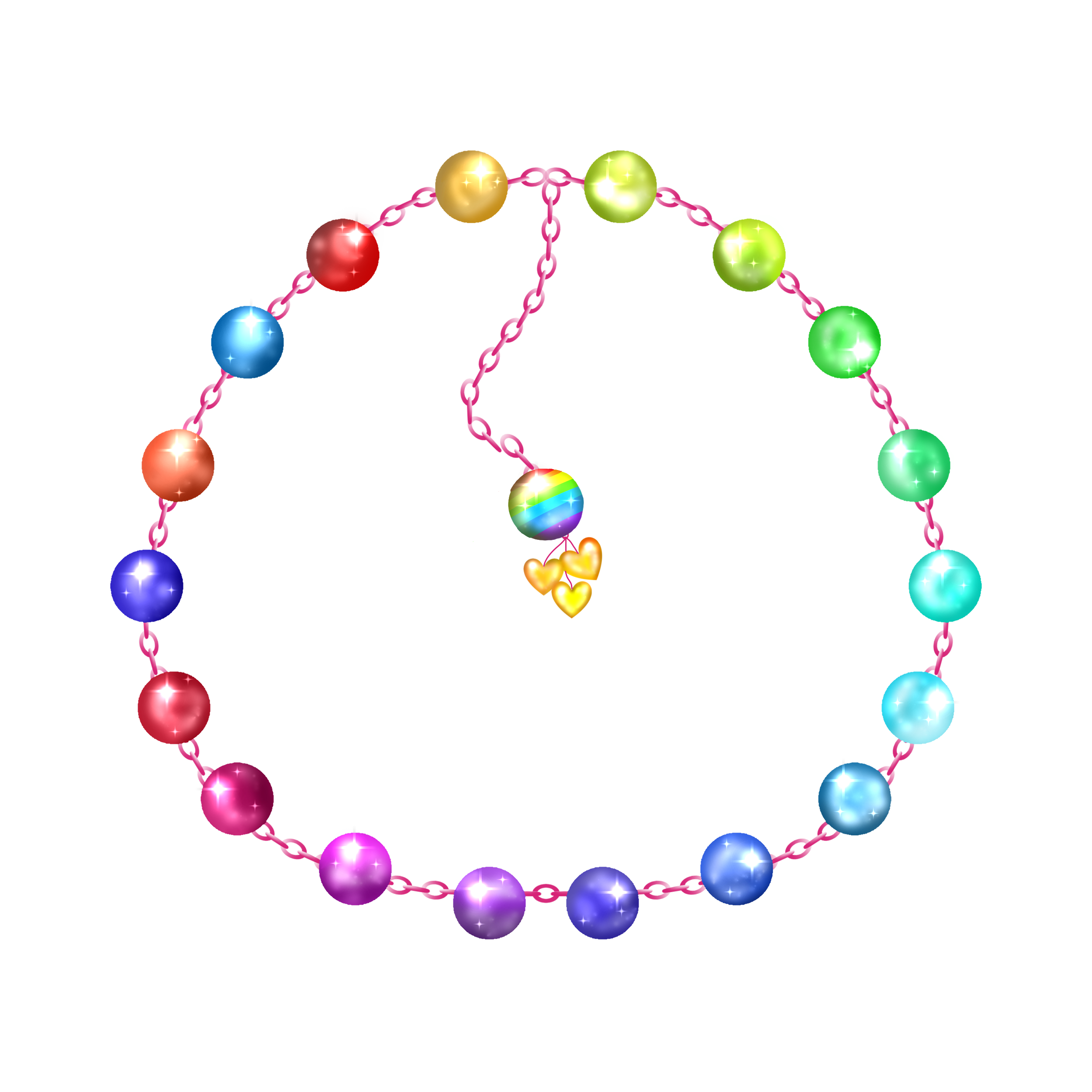 y2k bracelet rainbow - ibisPaint