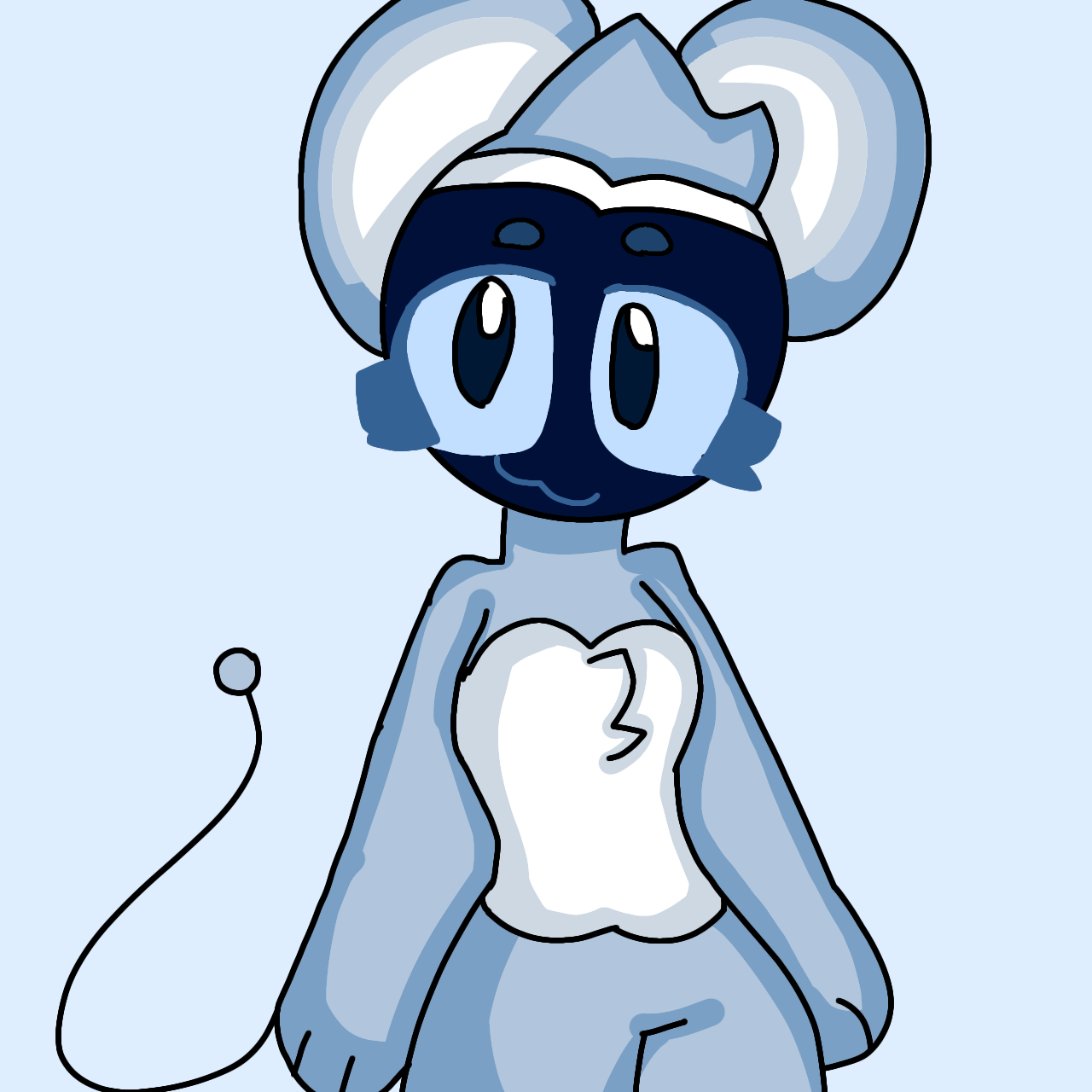 Mouse Blue Gray Bot & Mika Kit - ibisPaint