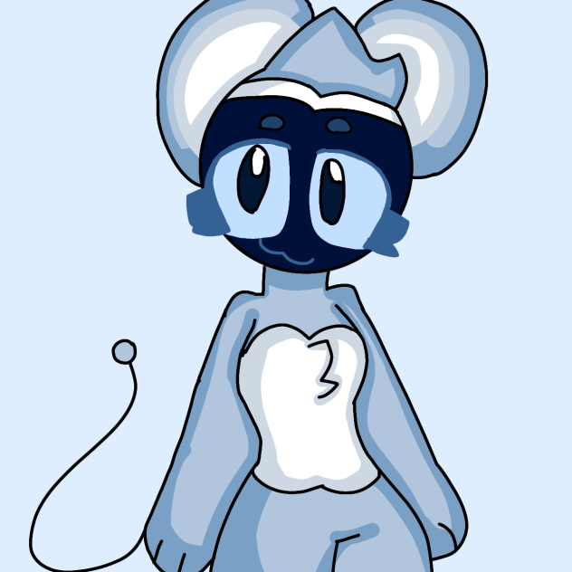 Mouse Blue Gray Bot & Mika Kit - ibisPaint