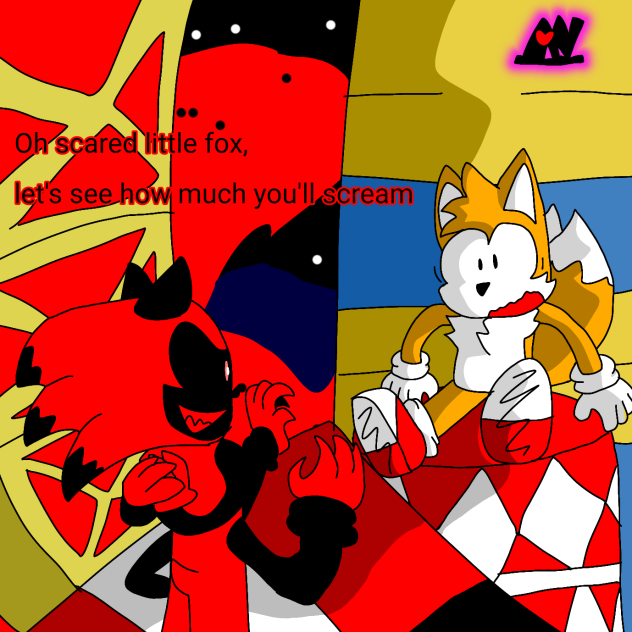 Trapped Two-tailed Fox - ibisPaint