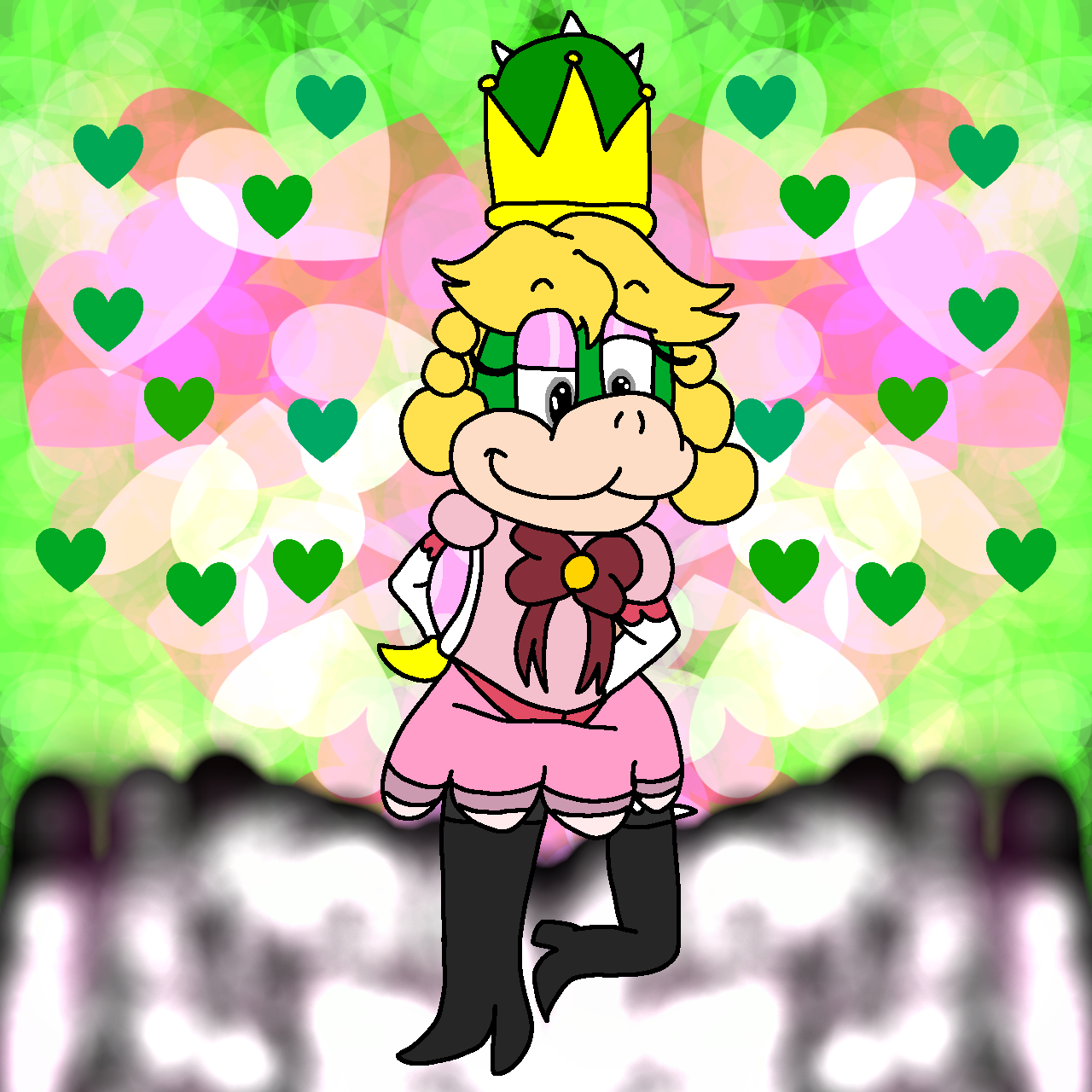 Koopeachette in em spikey heel boots 1 - ibisPaint