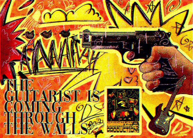 THE GUITARIST IS COMING THROUGH THE WA- - ibisPaint