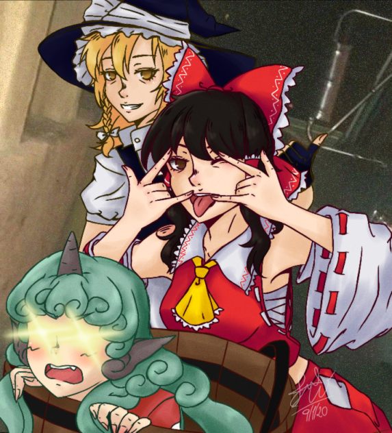 Rabid Aunn (Touhou cursed image) - ibisPaint