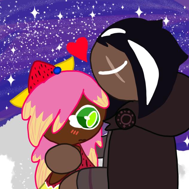 Strawberry lemon and Dark Choco cookie - ibisPaint