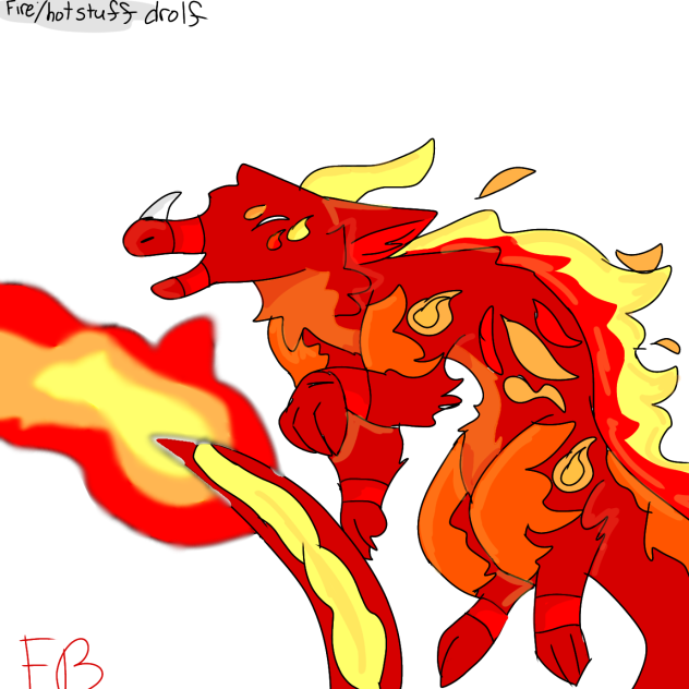 flame fire drolf - ibisPaint