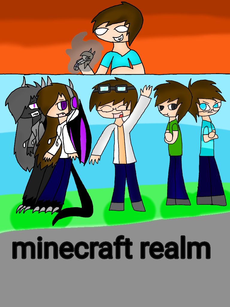 speedpaint {minecraft realm book cover} - ibisPaint