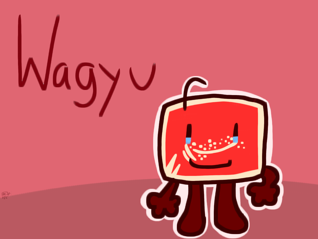 Simple drawing of Wagyu - ibisPaint