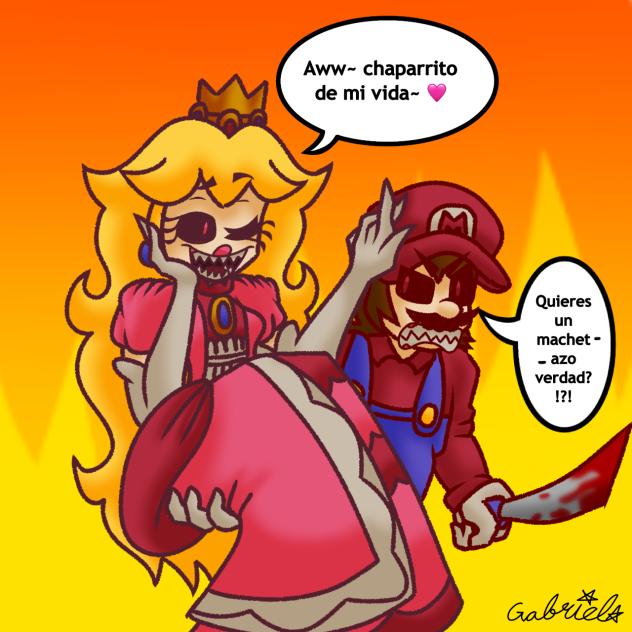 Horror Peach x Mario•exe - ibisPaint