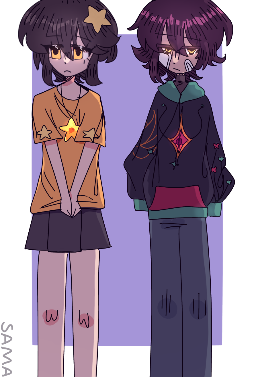 Atuwa and his twin sister momo - ibisPaint